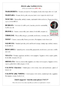 Dine in Menus | Farina Restaurant | Italian Cuisine Ponsonby Auckland